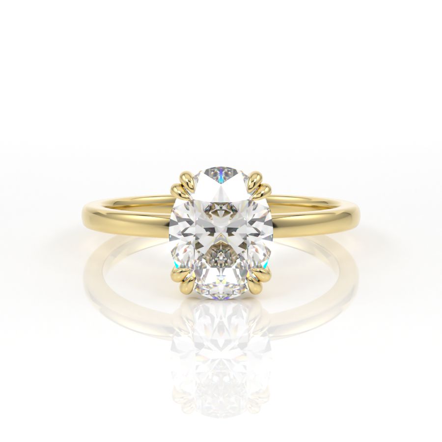 Double Claw Oval Solitaire Engagement Ring Harry and Co Jewellery