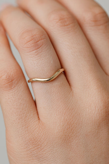 Gently Curved Wedding Ring for Engagement Rings – Harry & Co Jewellery